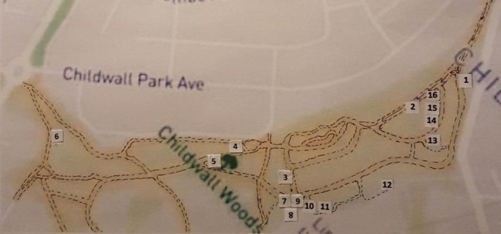 Map of trees | Friends of Childwall Woods and Fields